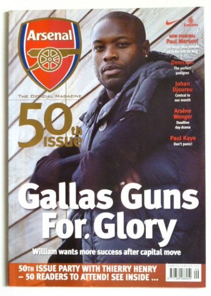 ARSENAL Magazine Oct 2006 - 50th Issue Gallas, Omer Riza, Denilson ...