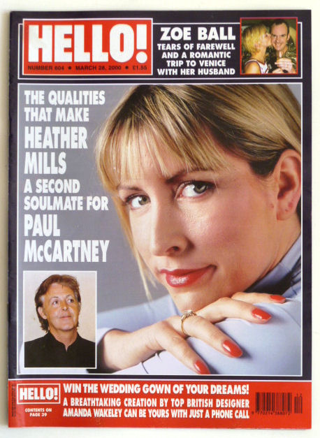 HELLO! Magazine Issue 604 Heather Mills, Paul McCartney, Julia Roberts ...