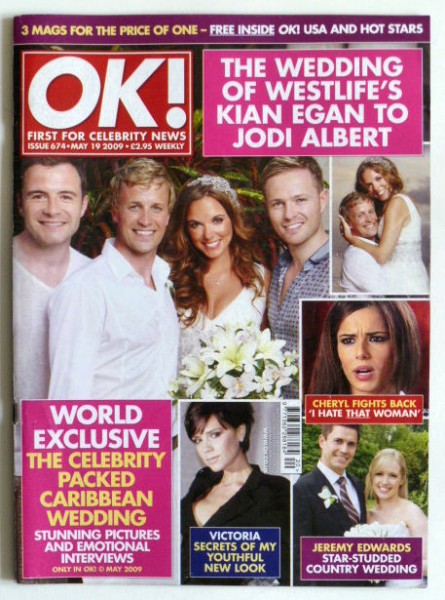 OK! Magazine Issue 674 Westlife Kian Egan Wedding, Blue, Audrey Tautou ...