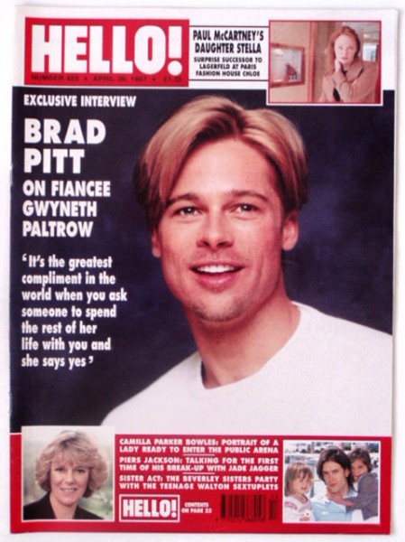 HELLO! Magazine Issue 455 Brad Pitt & Gwyneth Paltrow, Stella McCartney ...