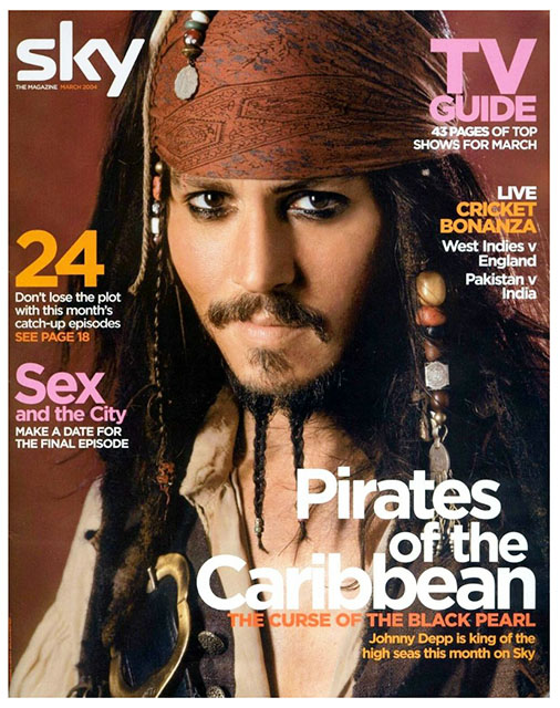SKY Magazine Johnny Depp, Jennifer Lopez, Tim Henman, Kiefer Sutherland ...