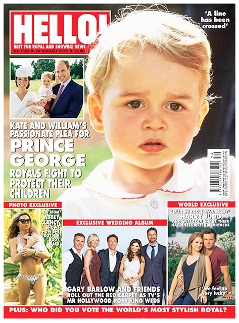 HELLO! Magazine 1393 Prince George, Harry Judd (24 Aug 2015 ...