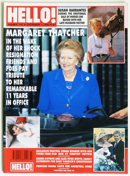 HELLO! Magazine Issue 130 Margaret Thatcher, Andre Agassi, Susan ...