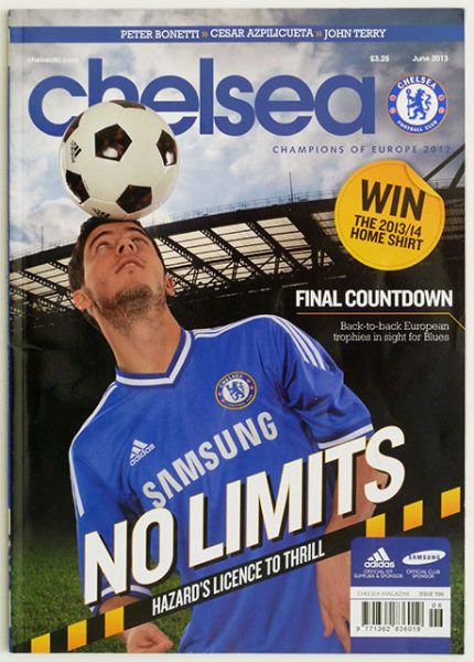 CHELSEA FC Magazine Issue 106 Eden Hazard, Peter Bonetti (June 2013 ...