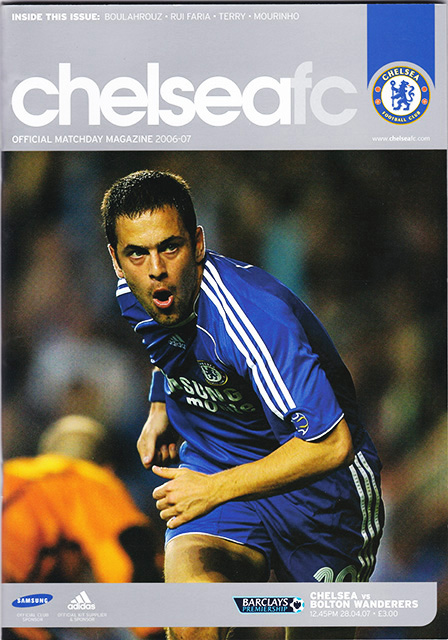 CHELSEA vs BOLTON WANDERERS Official Matchday Programme (28 April 2007 ...