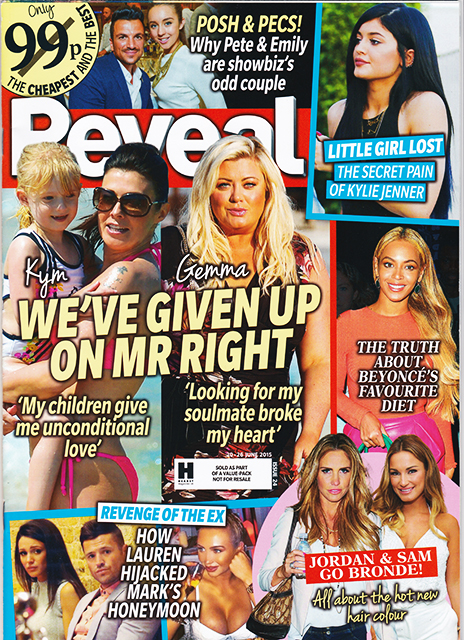 REVEAL Magazine Kym Marsh, Peter Andre, Kardashians (20-26 June 2015 ...
