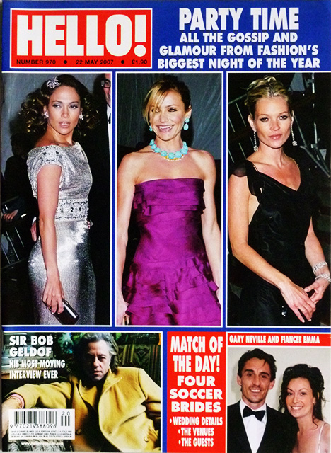 HELLO! Magazine Issue 970 Jennifer Lopez, Cameron Diaz, Kate Moss, Bob ...