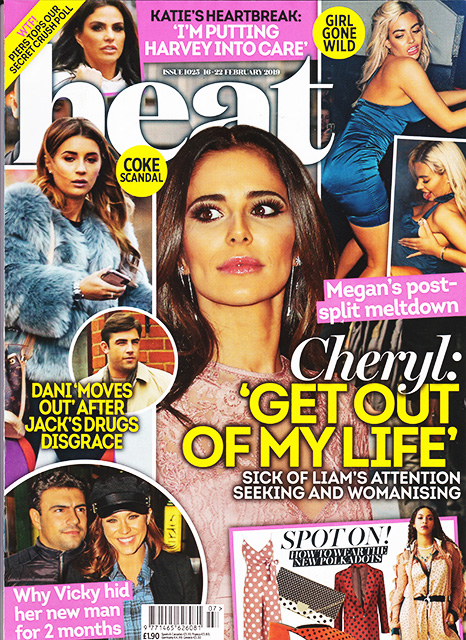 Heat Magazine Issue 1025 Cheryl Cole Katie Price 22 February 2019 Uk 