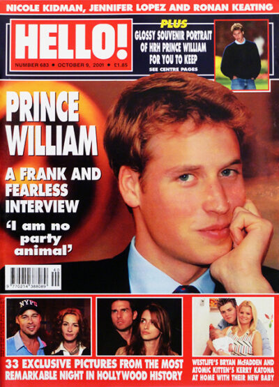 HELLO! Magazine Issue 683 Prince William Special, Bryan McFadden, 9/11 ...